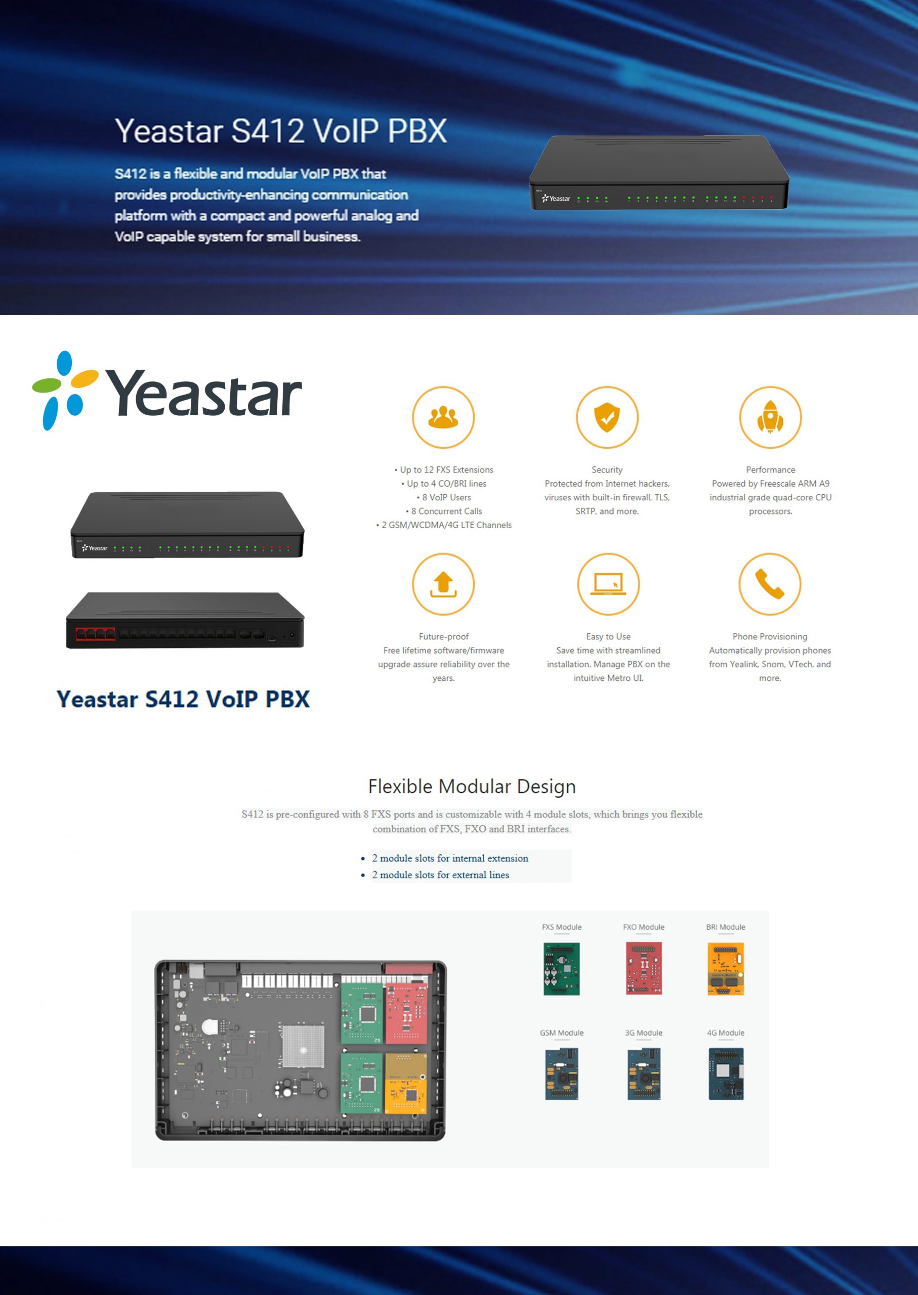 Yeastar S412 – LOMASOFT Corporation